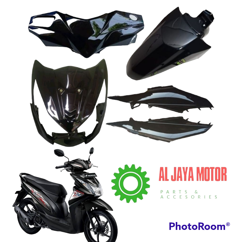 Jual COVER BODY FULL HALUS HONDA BEAT FI TAHUN 2012 2013 2014 HITAM ...