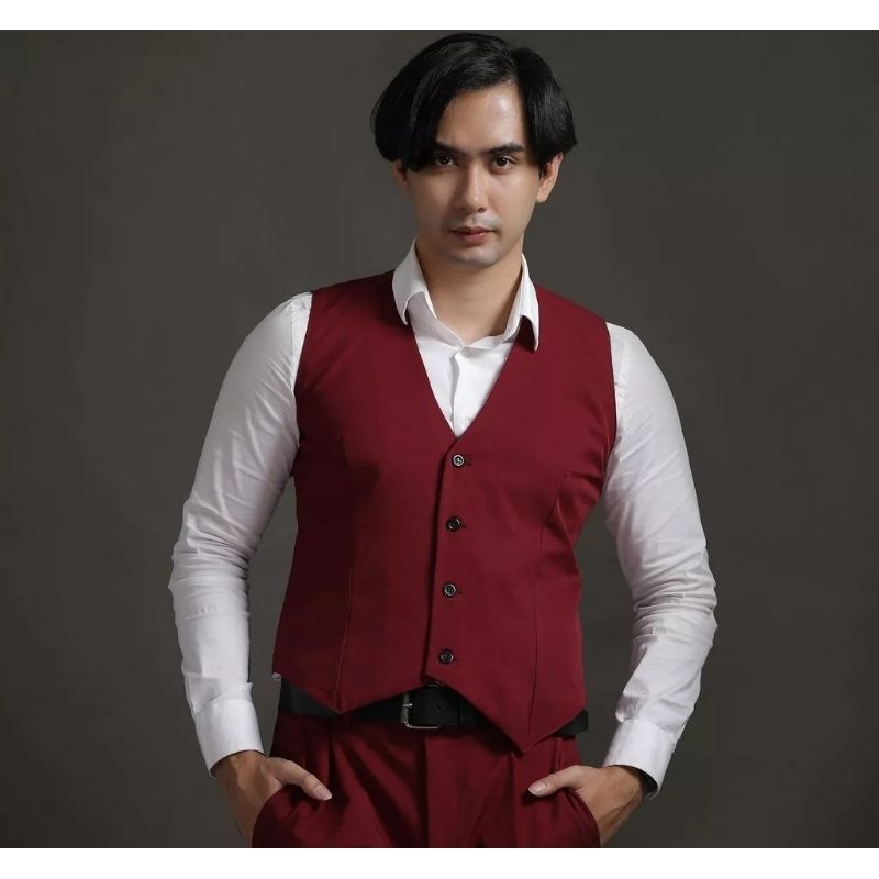 Jual Vest Rompi Formal Pria Stelan Dalaman Jas Cowok | Shopee Indonesia