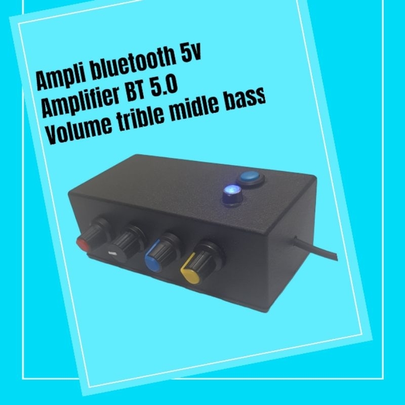 Jual POWER AMPLI MINI BLUETOOTH 5V + TONE CONTROL VOLUME BASS TRIBLE ...