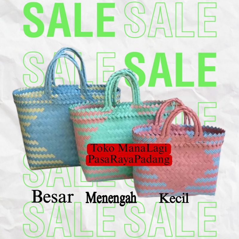 Jual TAS LURIK ANYAMAN Ts Parcel Tas keranjang ukuran menengah tebal ...