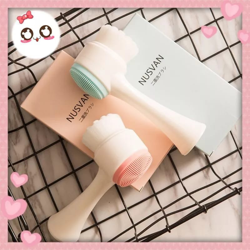 Jual Pembersih Wajah Dua Sisi 2 In 1 Sikat Plastik Pembersih Wajah Muka ...