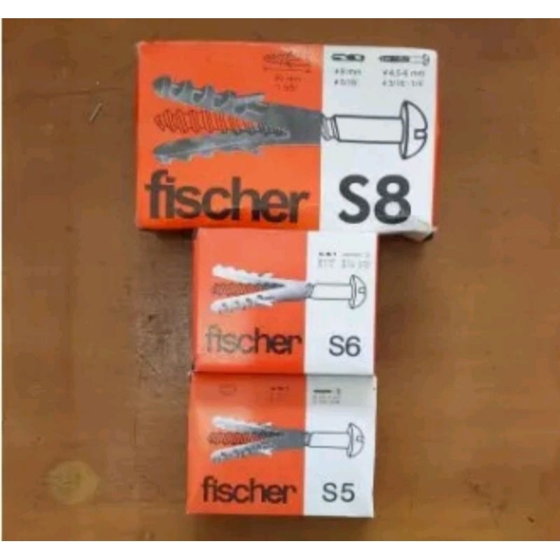 Jual Fisher Plastik Lubang Dinding Fisher Dus Viser Baut Skrup Tembok ...