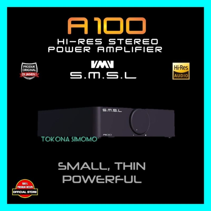 Jual SMSL A100 Hi-Res Class D Stereo Digital Amplifier Original ...