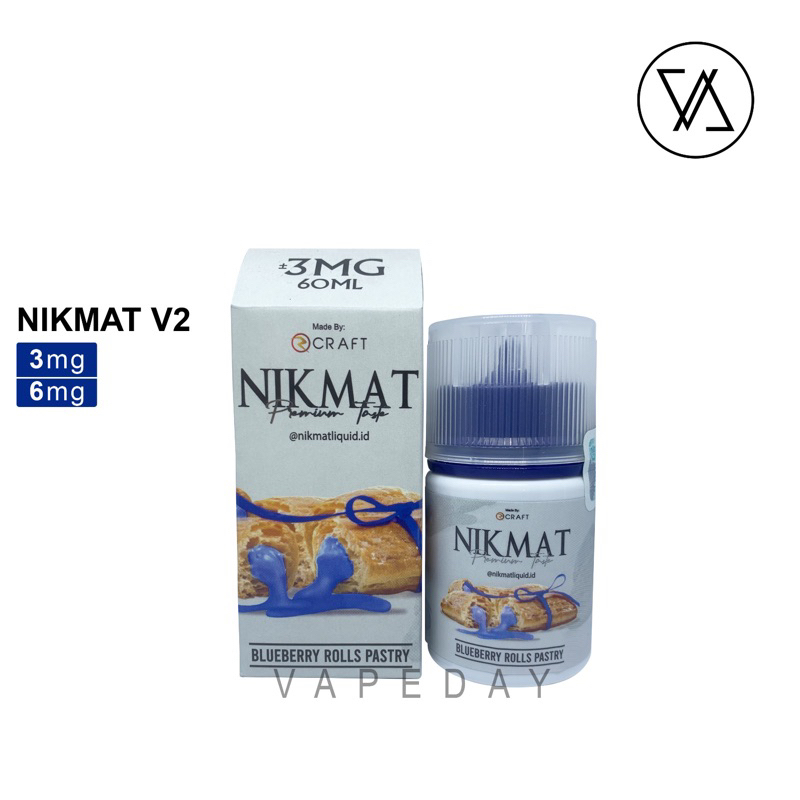 Jual NIKMAT V2 Blueberry Puff Pastry Rolls Cream 60ml by Rcraft ...