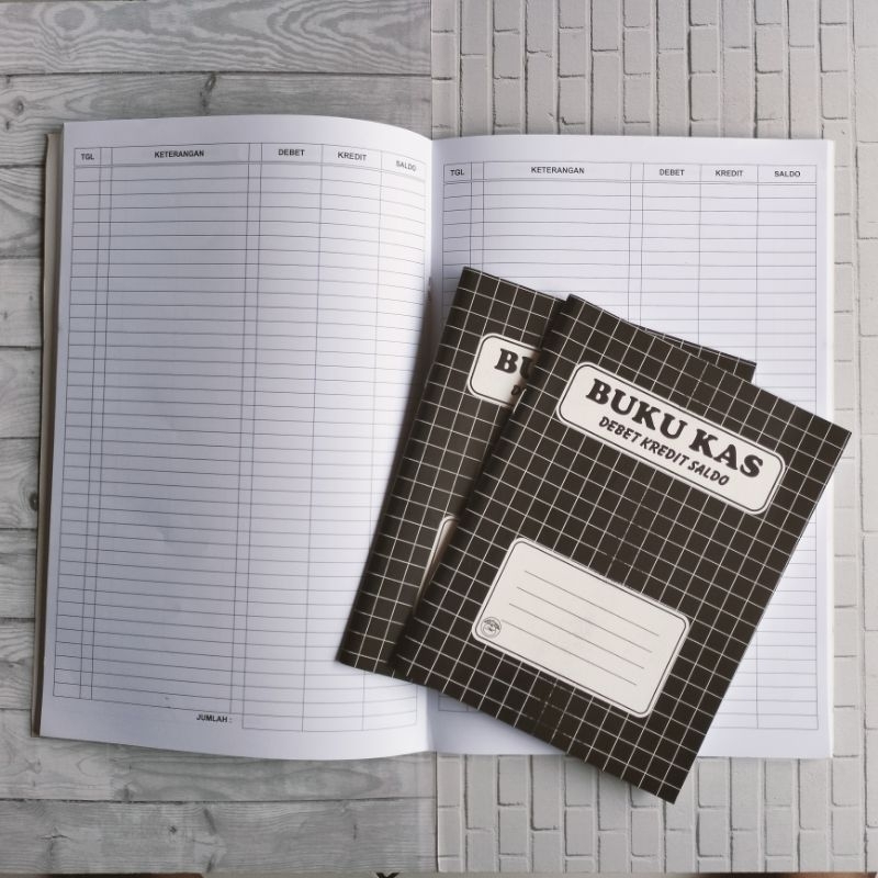 Jual Buku Kas Akuntansi 3 Kolom Debit Kredit Saldo Folio Besar Hitam ...