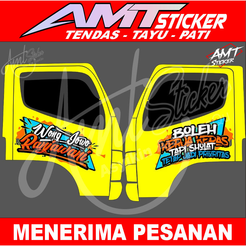 Jual STIKER PINTU KIRI KANAN TRUK CANTER-STIKER DECAL-STIKER KATA-KATA ...