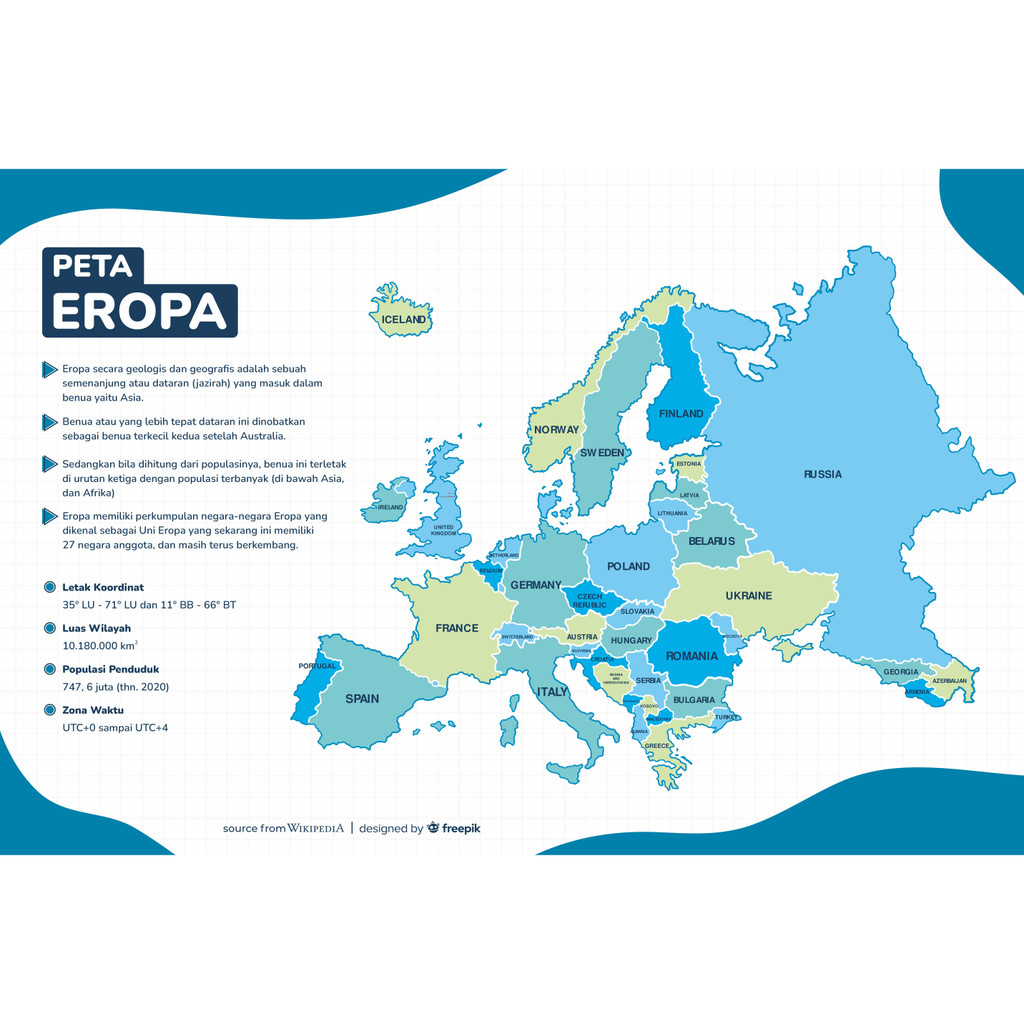 Jual Poster Peta Eropa Benua Eropa | Map-04 | Poster Animasi - Poster Custom - Poster Edukasi ...