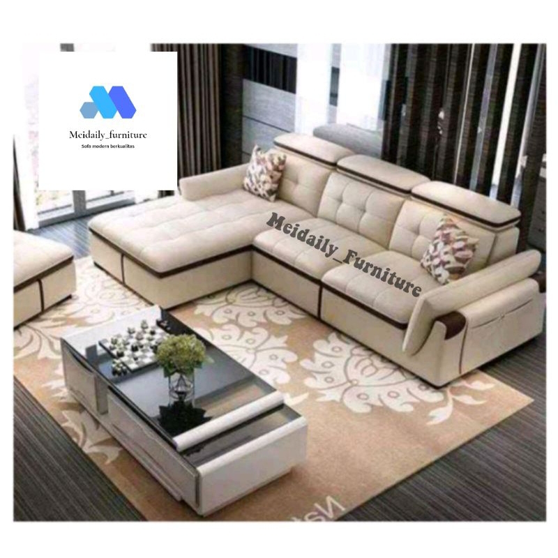 Jual Sofa Kulit Letter L Sofa Minimalis Sofa Ruang Tamu Minimalis sofa ...