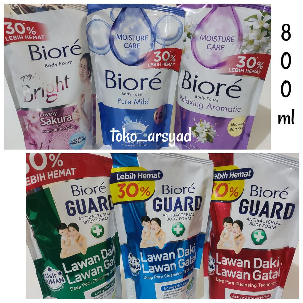Jual Biore Sabun Mandi Cair Body Wash Reffil 800 ML | Shopee Indonesia