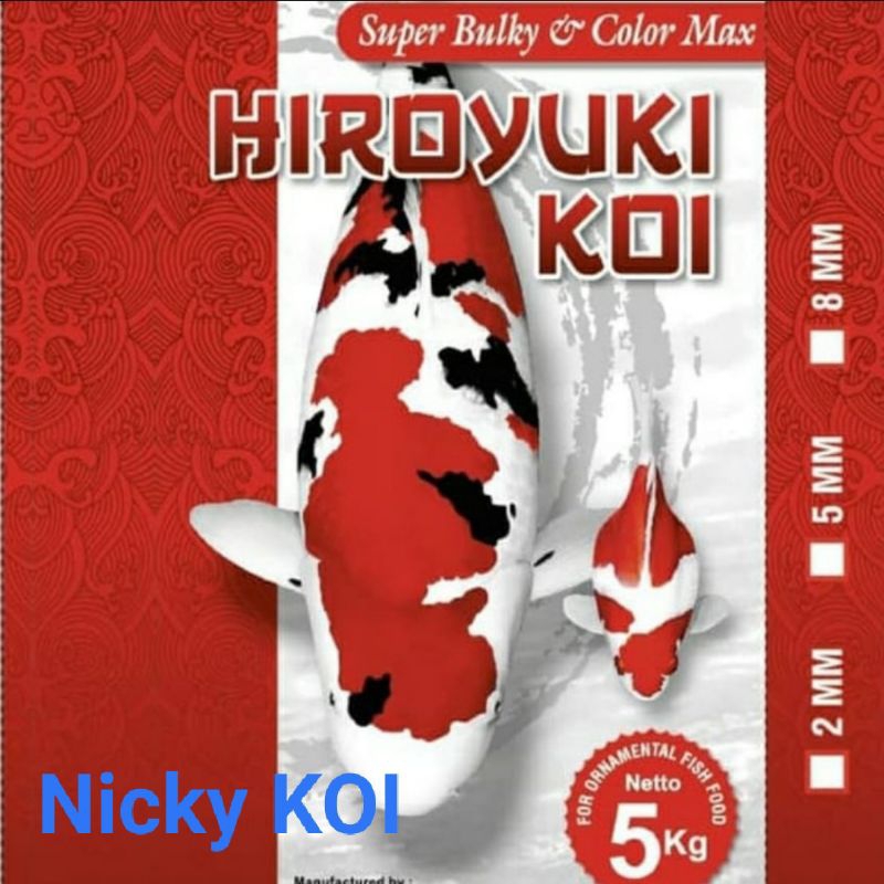 Jual Hiroyuki Super Bulky Color Max 5Kg Pakan Pelet Ikan KOI KOKi ...