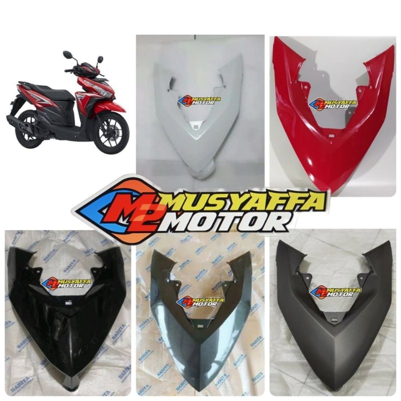 Jual Panel Tameng Depan Besar Vario 125 150 Led Hitam Putih Hitam Doff ...