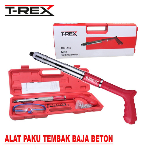 Jual RAMSET GUN !! T-REX Alat Mesin Tembak Paku Beton+Paku Tembak 10pcs ...