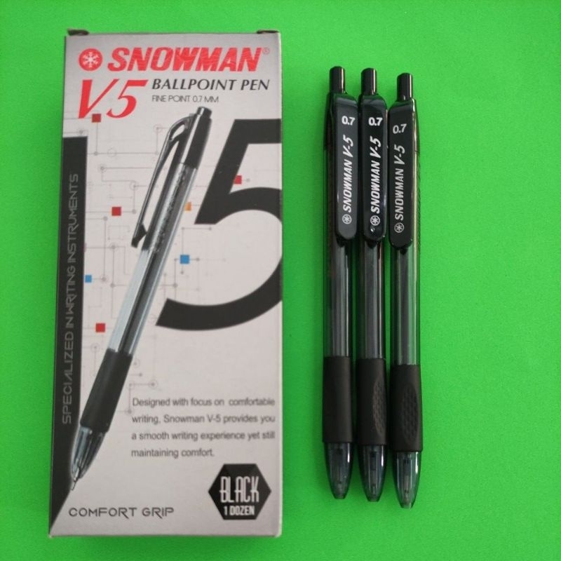 Jual Pulpen Ballpoint Snowman V5 0.7 per pcs | Shopee Indonesia