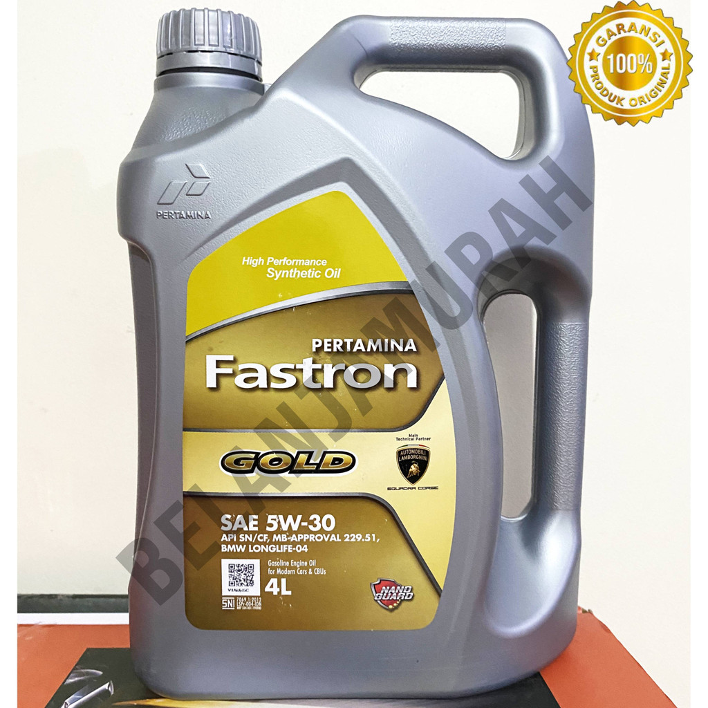 Jual Oli FASTRON GOLD SAE 5w-30 Galon / 4 Liter 100% ASLI | Shopee ...