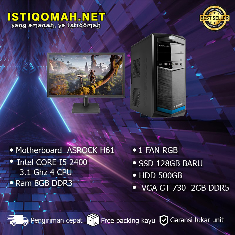 Jual KOMPUTER GAMING FULLSET INTEL I5 2400 RAM 8GB SSD+HDD VGA 2GB | Shopee Indonesia