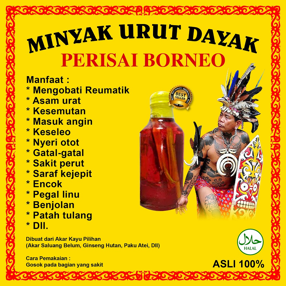Jual Minyak Urut Obat Gosok Asli kalimantan Perisai Borneo 100% ...