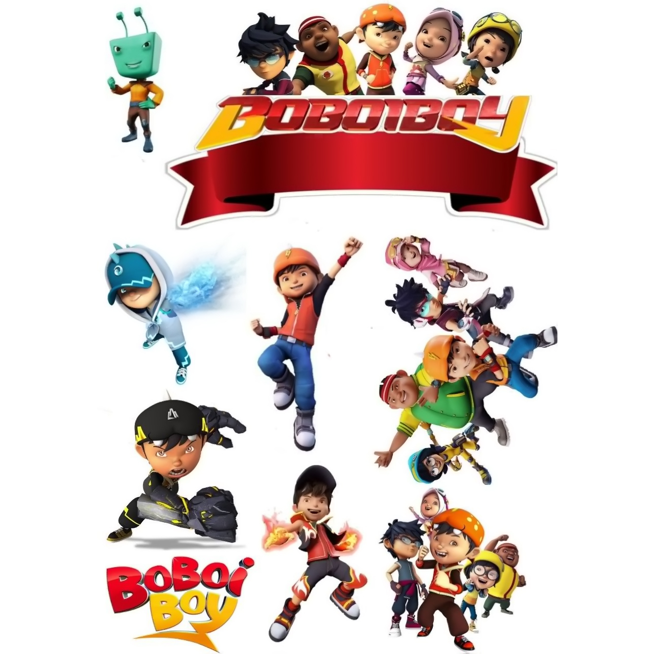 Jual Topper Kue Boboiboy Free Nama Dan Ucapan || Toper Kue Ulang Tahun ...