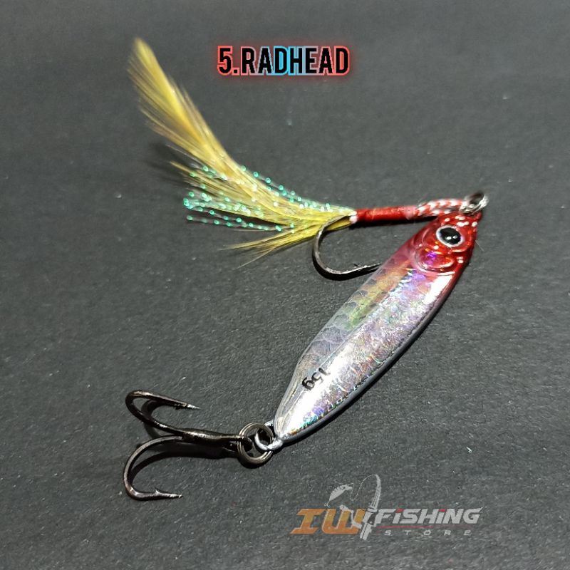 Jual Metal jig berat 7, 10, 15 dan 20 gram komplit tinggal lempar komplit dengan treblehook dan ...