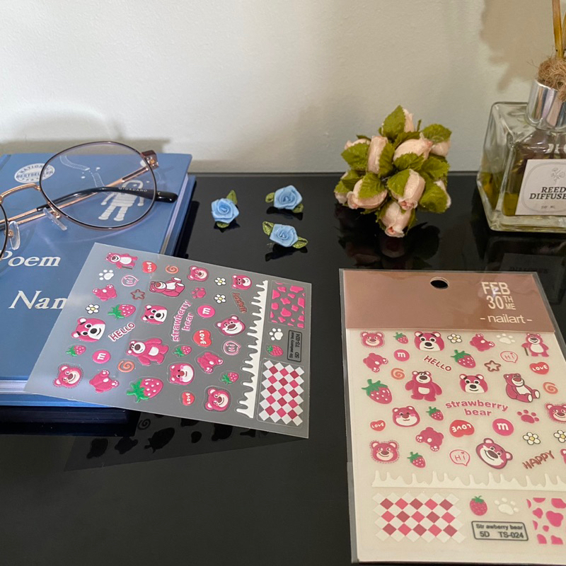 Jual Sticker Kuku Motif Karakter Lotso Toy Story Disney Cute Korea 5D ...