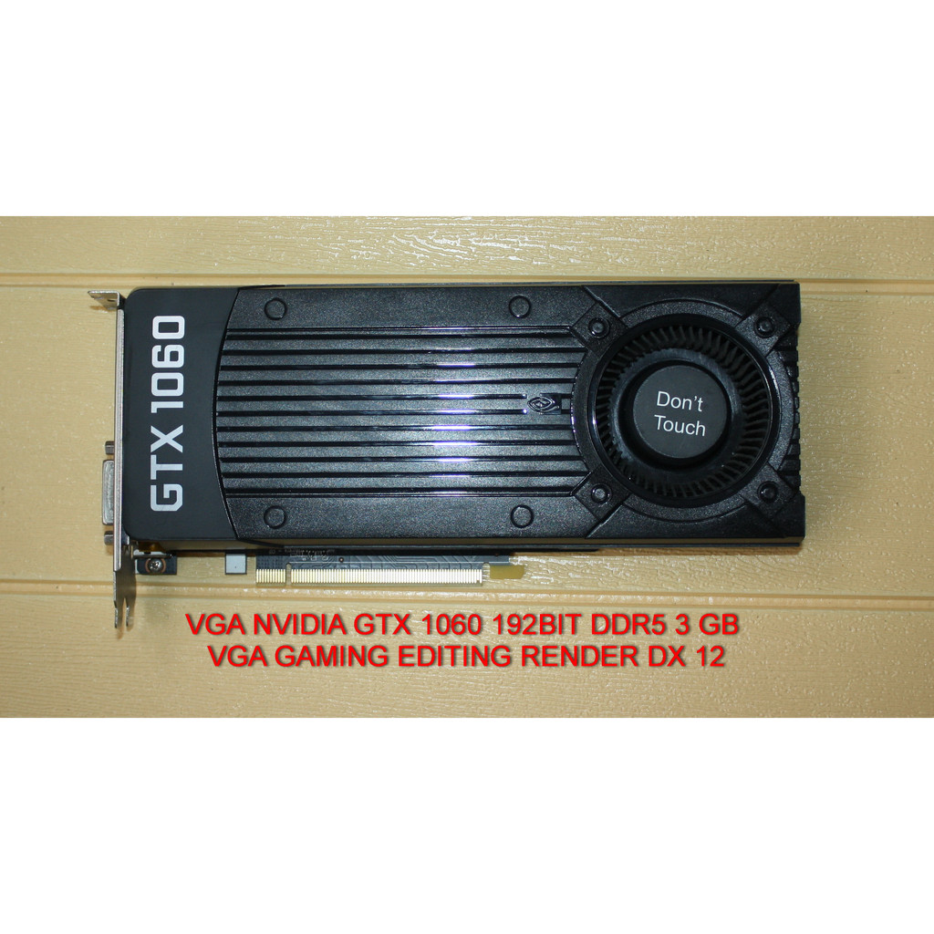 Jual VGA NVIDIA GEFORCE GTX 1060 192BIT DDR5 3 GB ULTRA SETTING OK ...