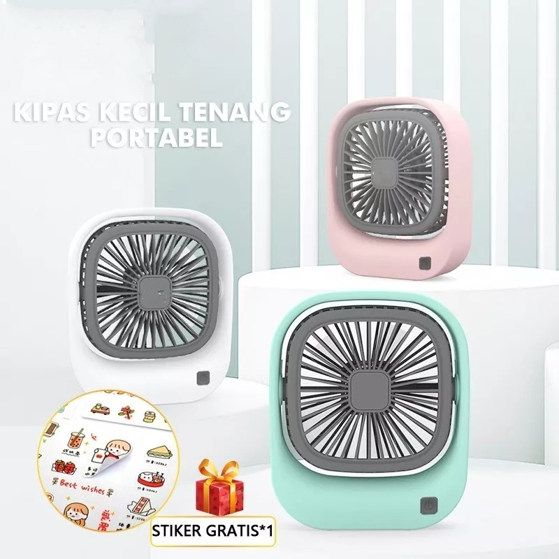 Jual Kipas Angin Portable Kecil Meja Duduk Mini Fan Kotak USB Charger ...
