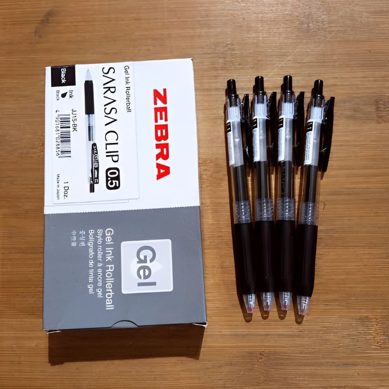 Jual 12 PCS ZEBRA SARASA GEL PEN DENGAN TINTA GEL BERKUALITAS 0.5/0.7/1 ...
