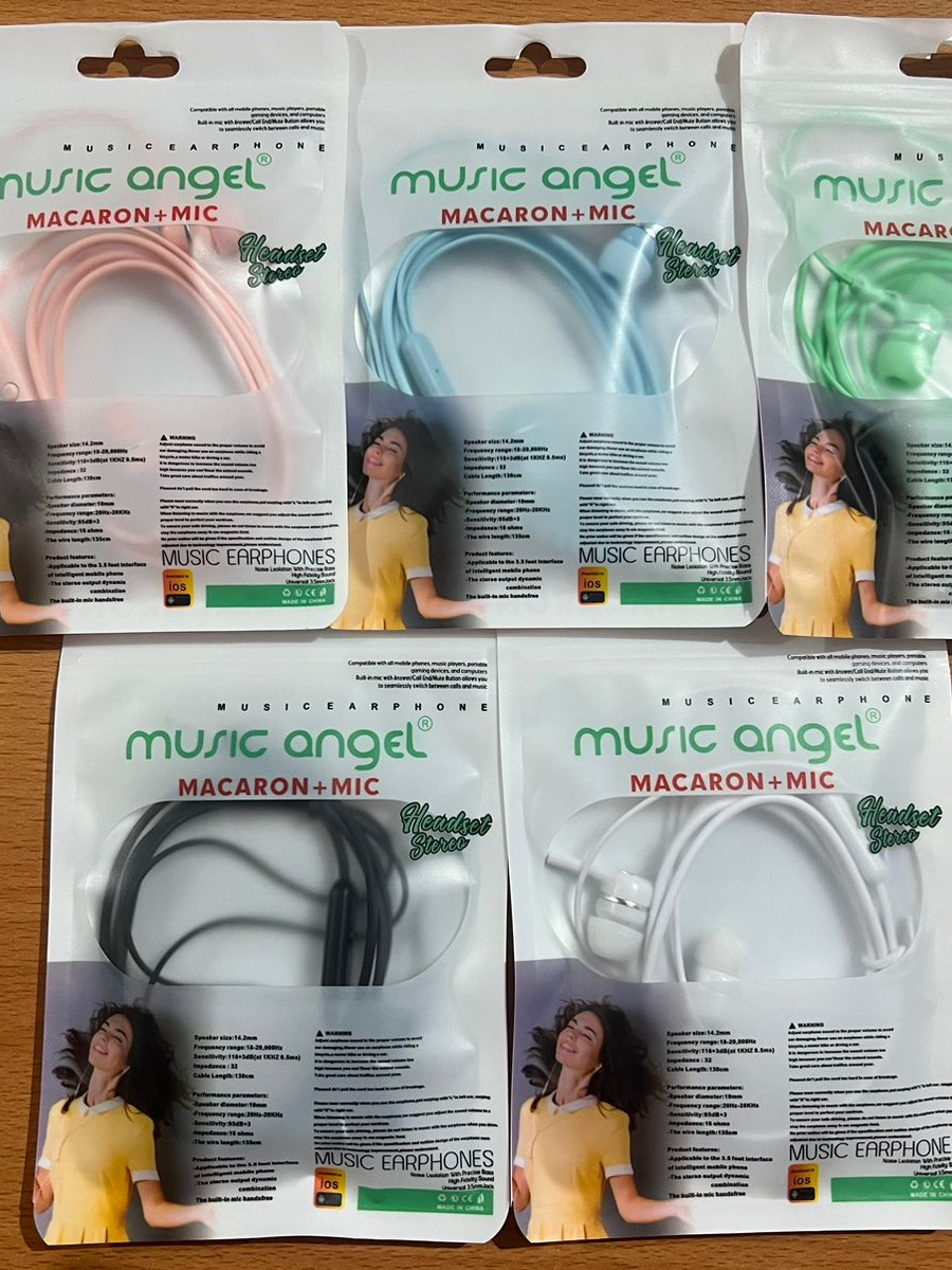 Jual S027-HEADSET MACARON MUSIC ANGEL EXTRA BASS + MIC (PACKING PLASTIK ...