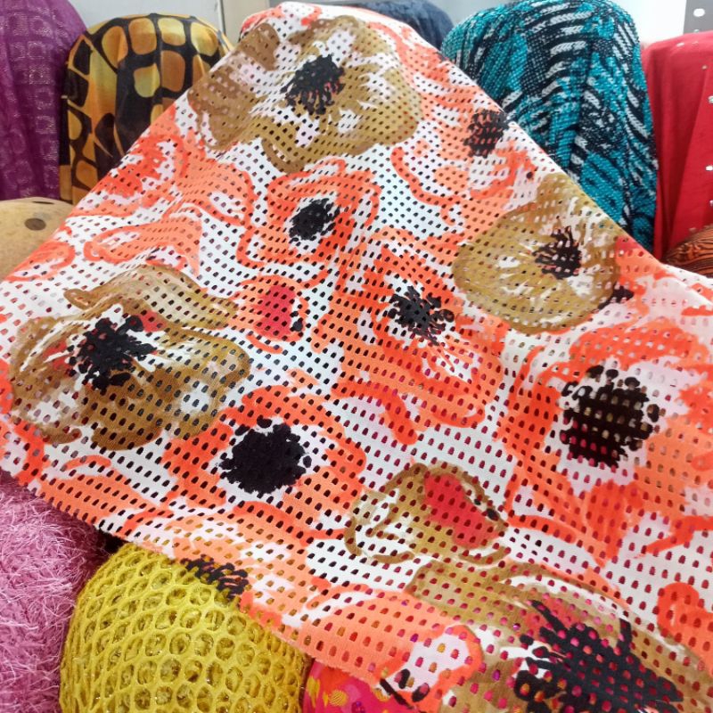 Jual Bahan/Kain Rajut Garment | Rajut Multi Colour | Rajut Zig-Zag ...