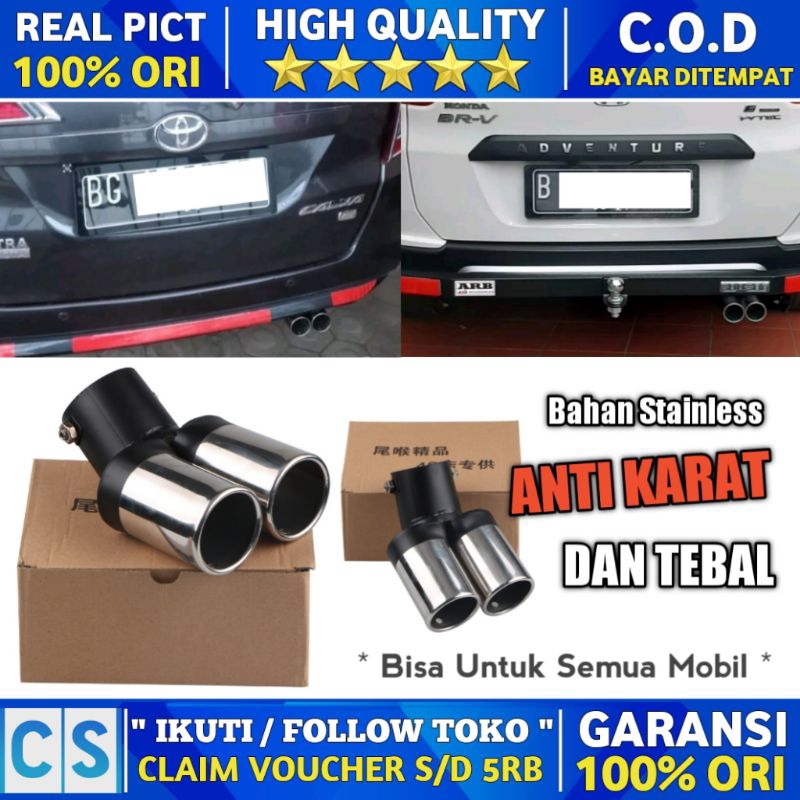 Jual Muffler Knalpot Mobil Avanza Calya Honda BRV HRV UNIVERSAL Cover ...