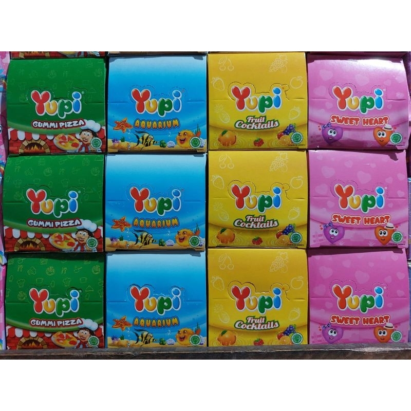 Jual Yupi Permen Jelly Jeli Rasa Karakter Gummi Pizza Aquarium Fruits ...
