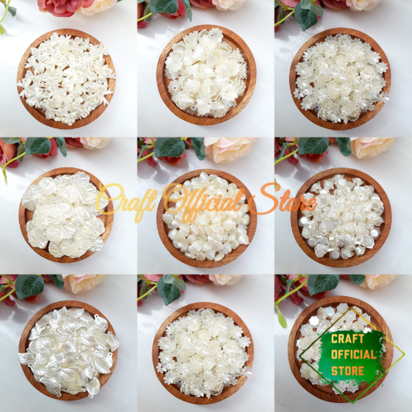 Jual Manik Manik Bunga Pearl Mote Kelopak Mutiara Model Love Daun ...