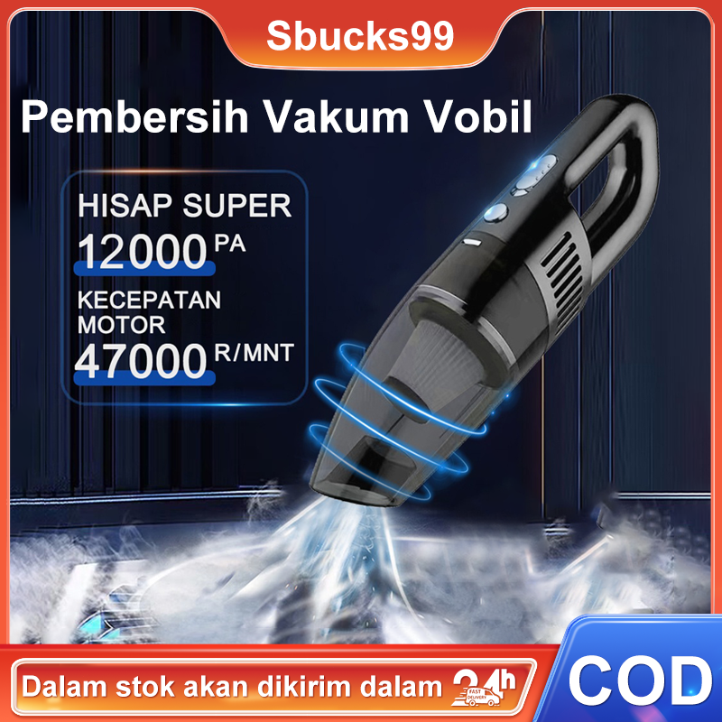 Jual 120W Pembersih Vakum Mobil 5 in 1 Pembersih Vakum Tanpa Kabel Debu ...