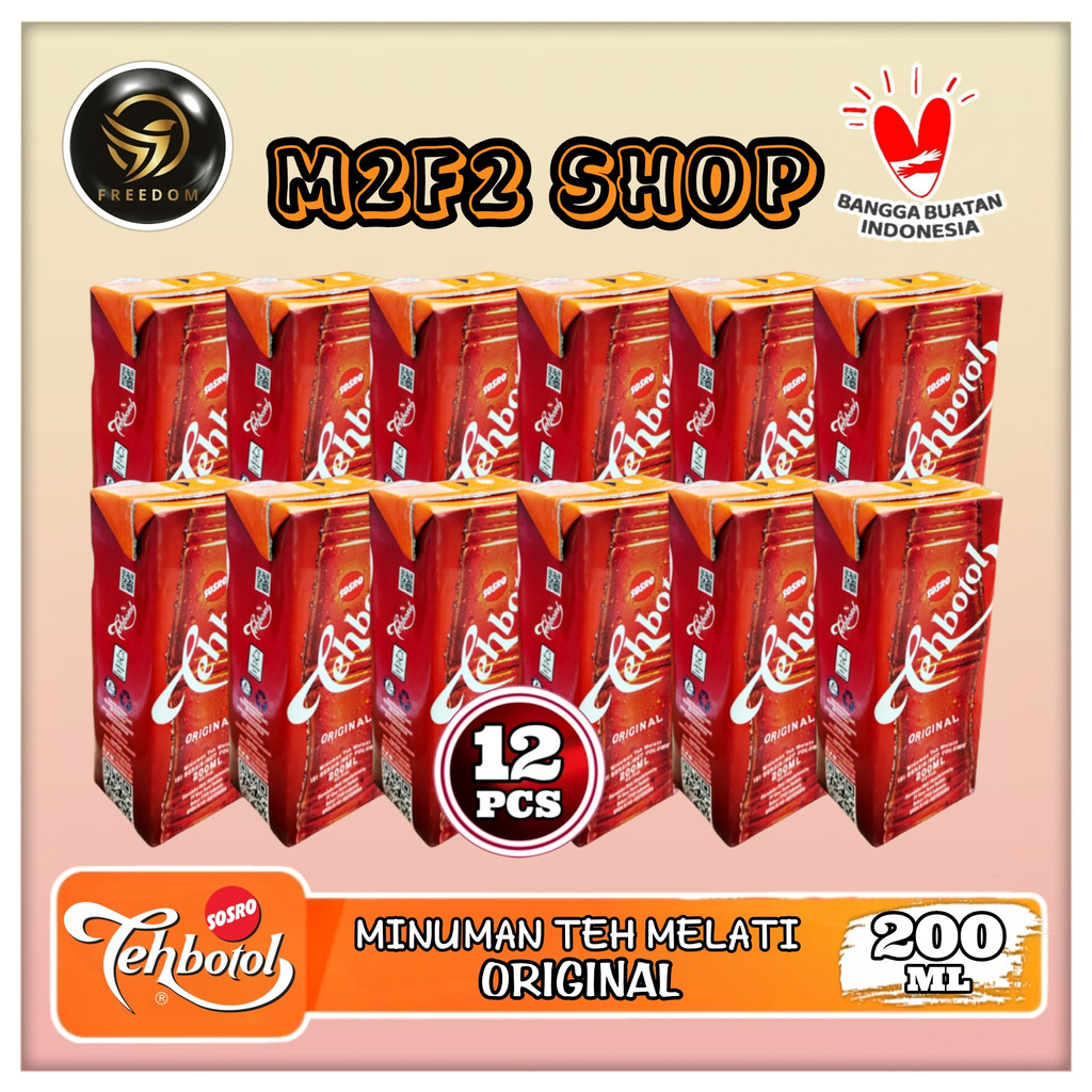 Jual Teh Botol Sosro Kotak Original - 200 ml (Kemasan 12 Pcs) | Shopee ...