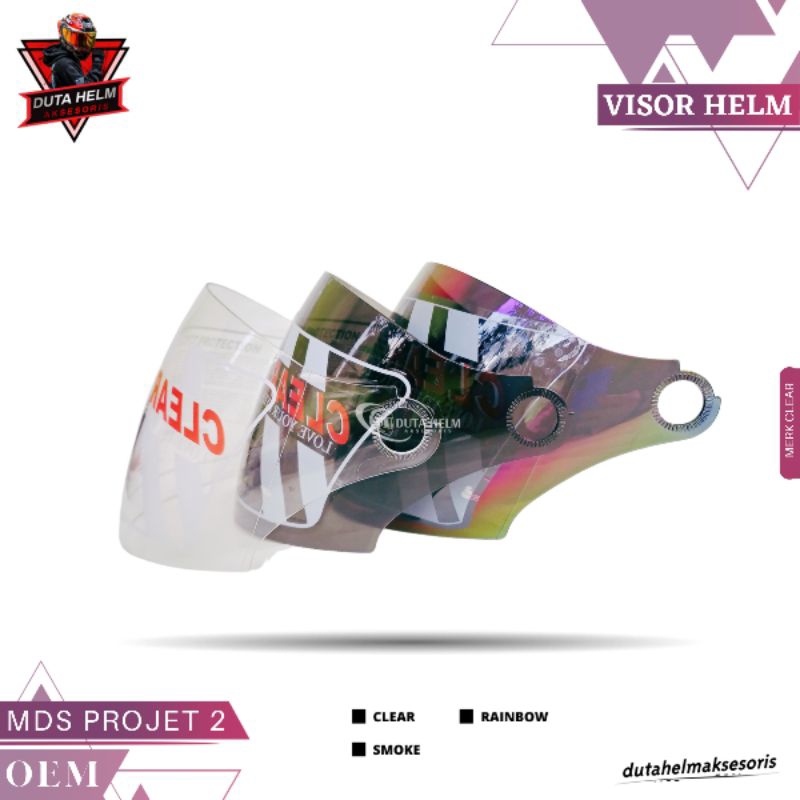 Jual Kaca Visor Helm Mds Projet 2 Protector Vento Pro Project Half Face ...