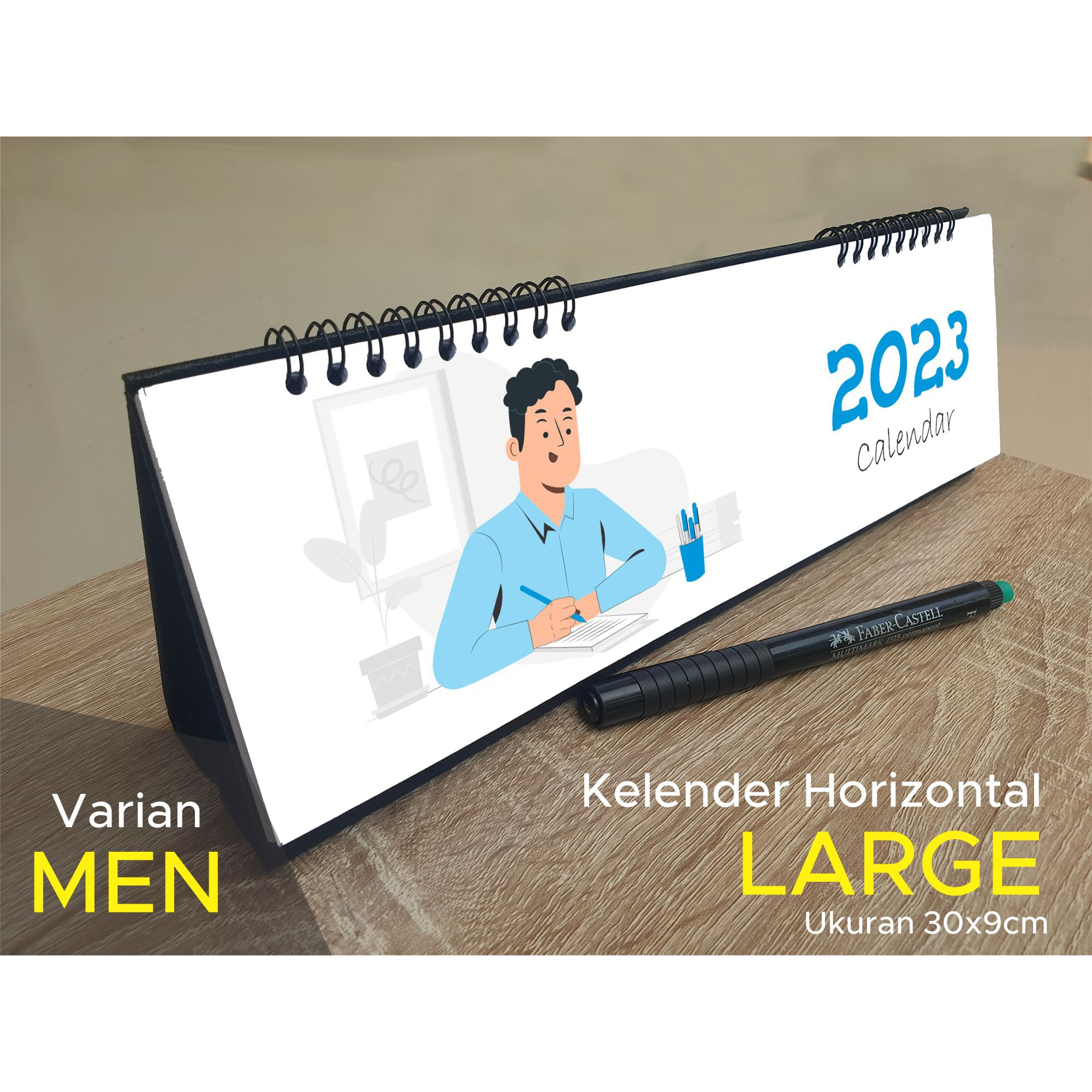 Jual Kalender Meja 2024 mini, kalender horizontal, kalender catatan ...