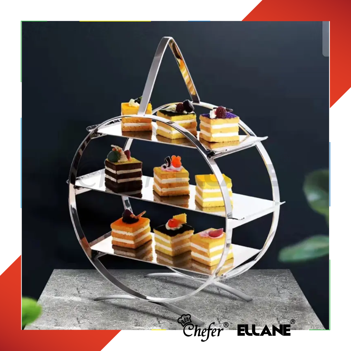 Jual DESSERT BUFFET DISPLAY STAND STAINLESS STEEL CAKE STAND | Shopee ...