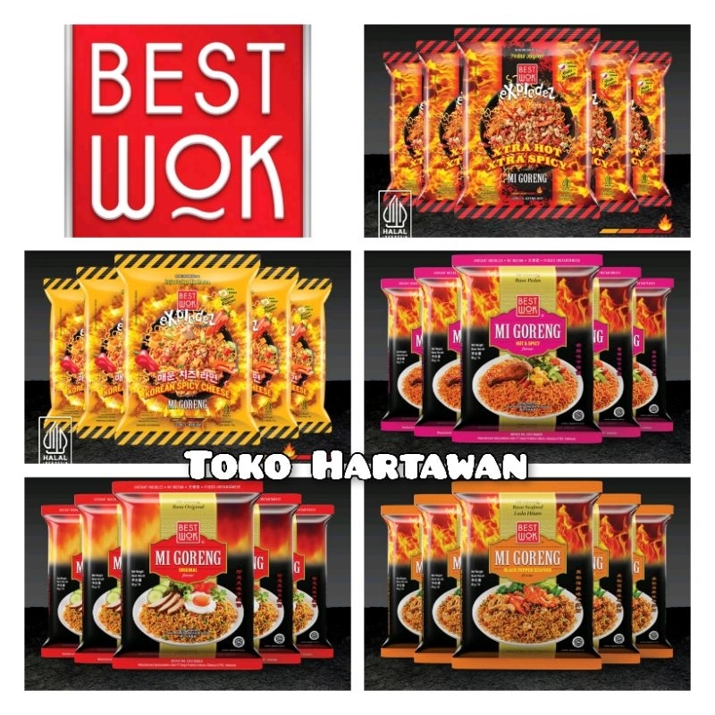 Jual BEST WOK mie goreng kuah (5pc) 8 varian rasa Thai chili lime ...