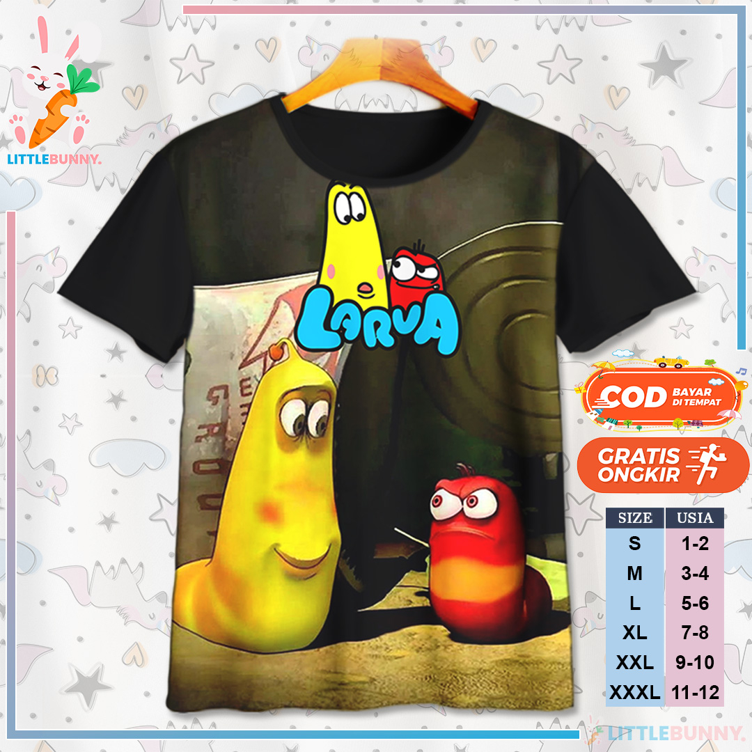 Jual BAJU KAOS ANAK KARTUN 3D LARVA V2 BAJU KAOS ANAK 3D LARVA - LITTLE ... Jual BAJU KAOS ANAK KARTUN 3D LARVA V2 BAJU KAOS ANAK 3D LARVA - LITTLE ...