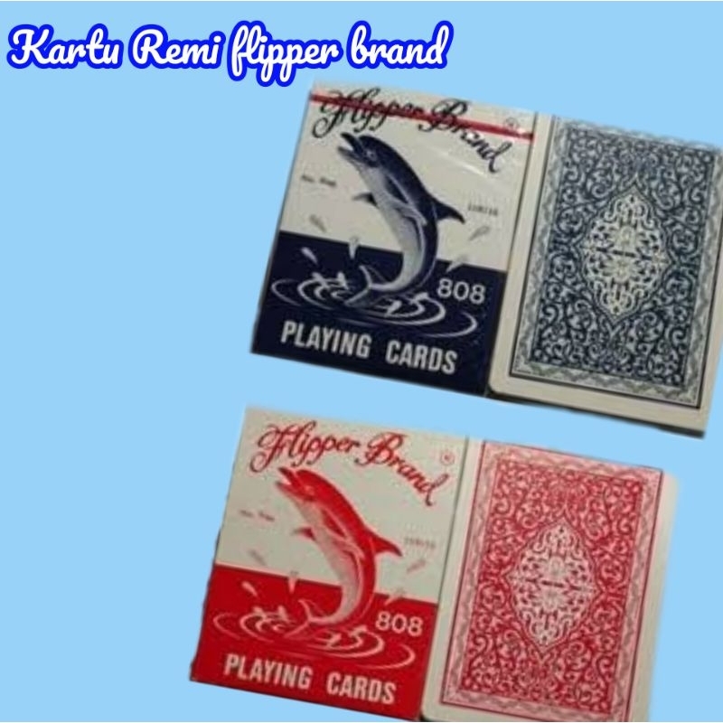 Jual Kartu Remi Flipper brand 808 Warna Merah/Biru | Shopee Indonesia