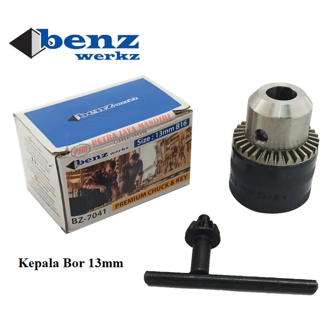 Jual Benz Kepala Bor / Drill Chuck 13 Mm 1/2 x 20 Unf / Chuck + Key ...