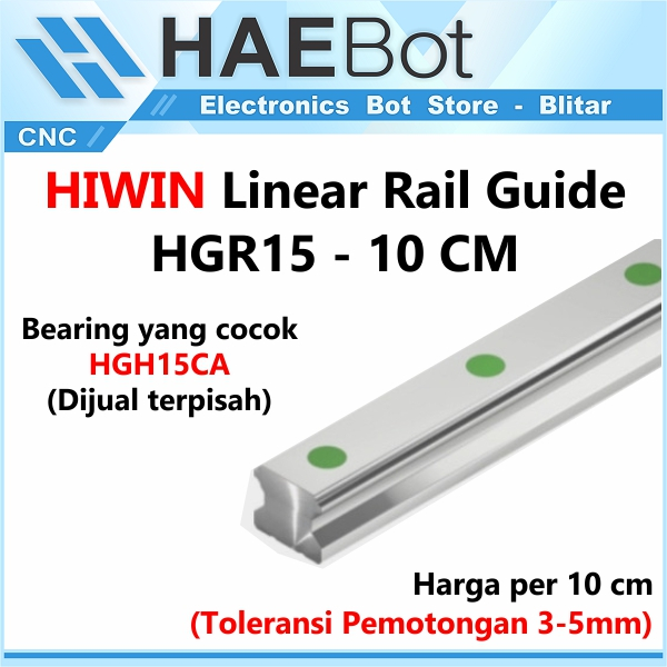 Jual [HAEBOT] HIWIN Linear Guide Rail HGR15 HGR 15 15mm 10cm Rel CNC ...