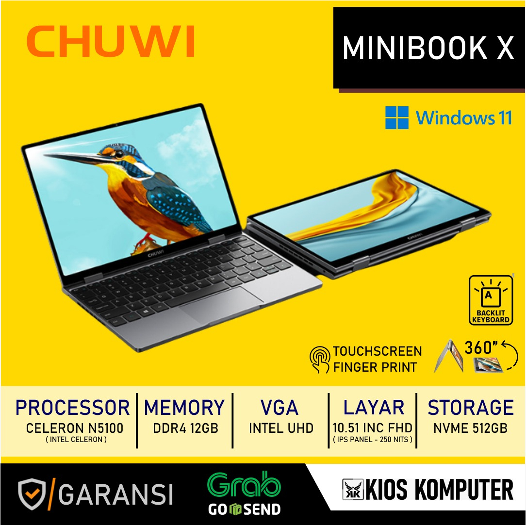 Jual CHUWI MINIBOOK X CELERON N5100 12GB/512GB INTEL UHD 10.51 INCH IPS ...