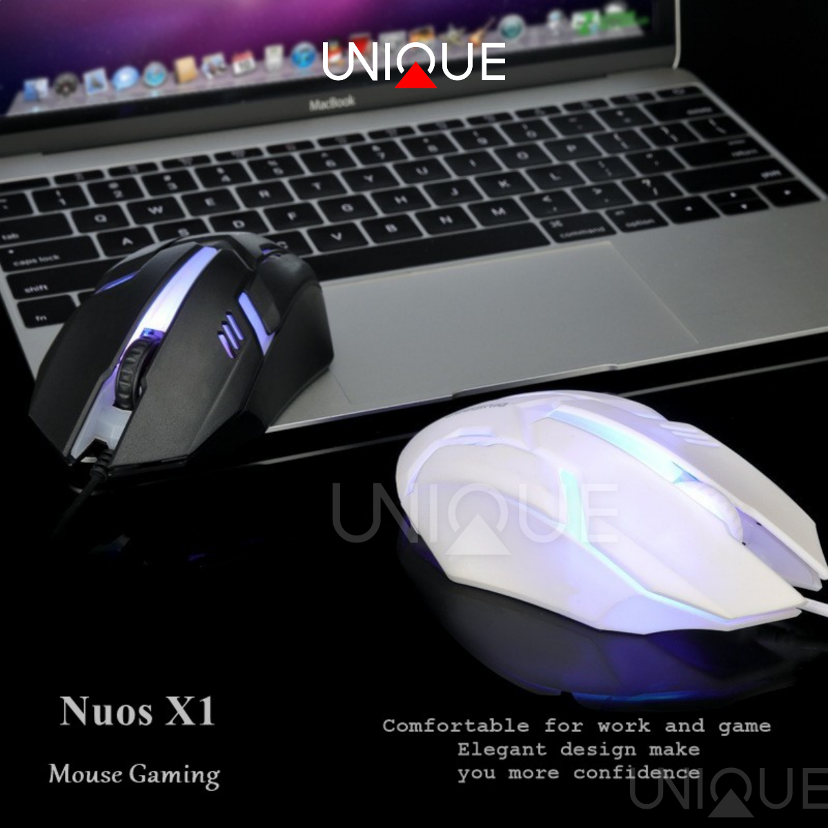 Jual UNIQUE PROFESIONAL GAME MOUSE GAMING WIRED RGB LED | Shopee Indonesia