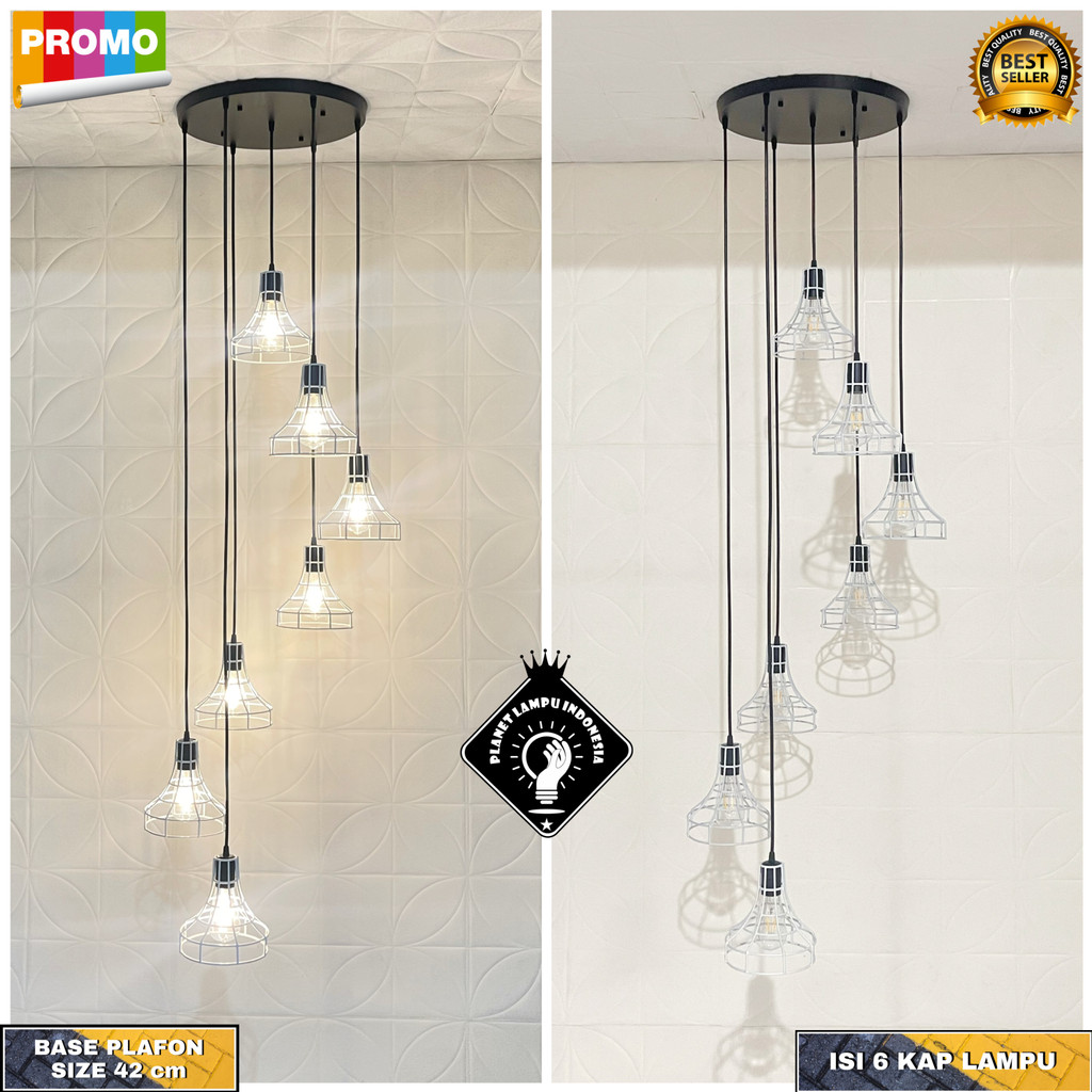 Jual Lampu Gantung Void Tangga 7in1 Aesthetic minimalis Modern Vintage ...