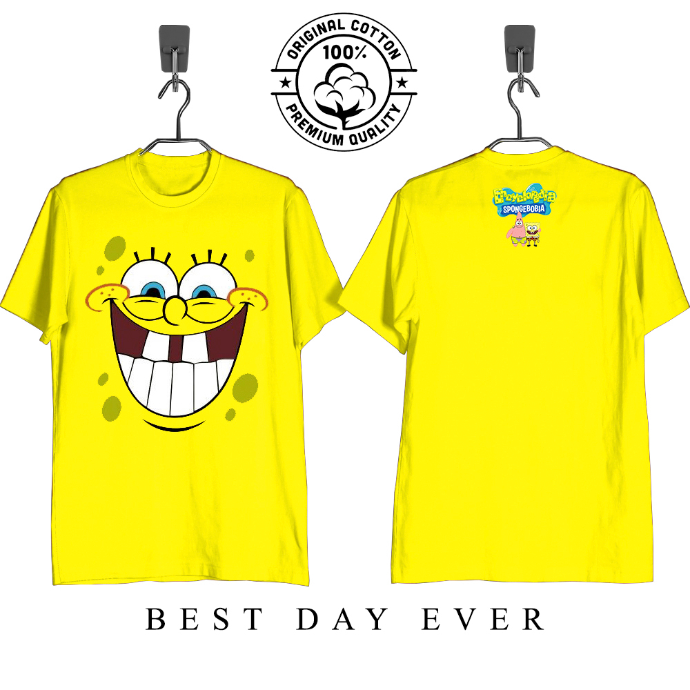 Jual Kaos SPONGEBOB BISA CUSTOM MIN 3PCS MOTIF BEBAS Fun Corner COTTON ...
