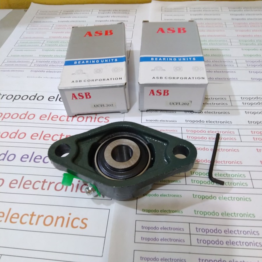 Jual Pillow block bearing unit UCFL 202 merk ASB | Shopee Indonesia