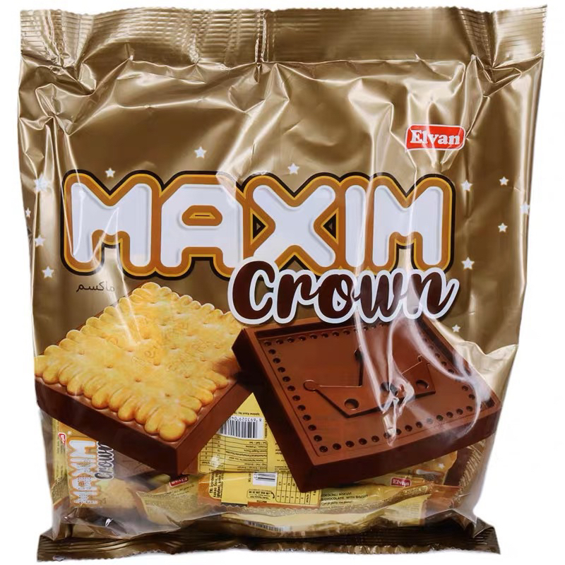 Jual Elvan Maxim Crown Chocolate With Biscuit 275g Biscuit Salut Coklat ...