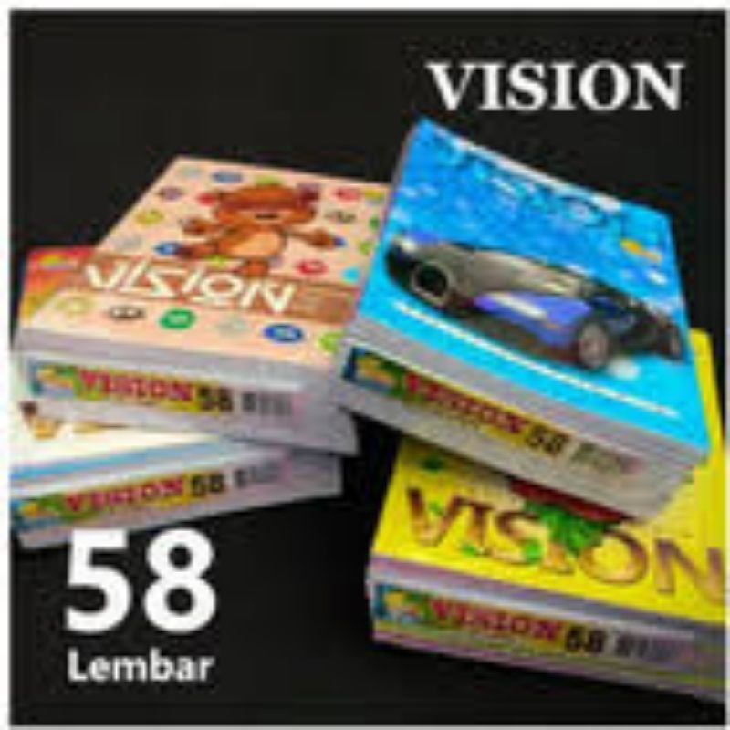 Jual Buku Tulis Sekolah Vision 38 dan 58 Lembar 1 pak 10pcs | Shopee ...