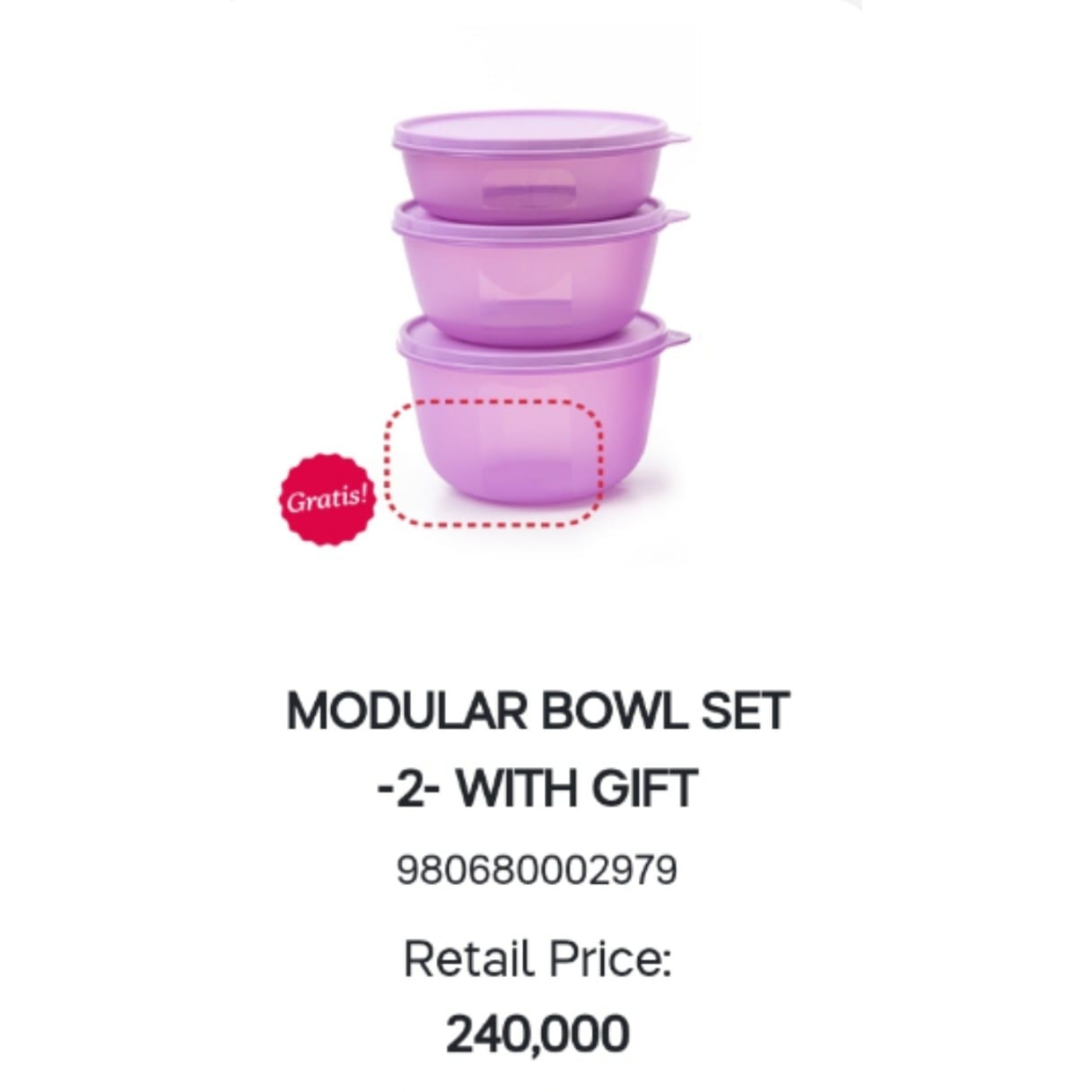 Jual Modular Bowl Set isi 3 Tupperware | Shopee Indonesia