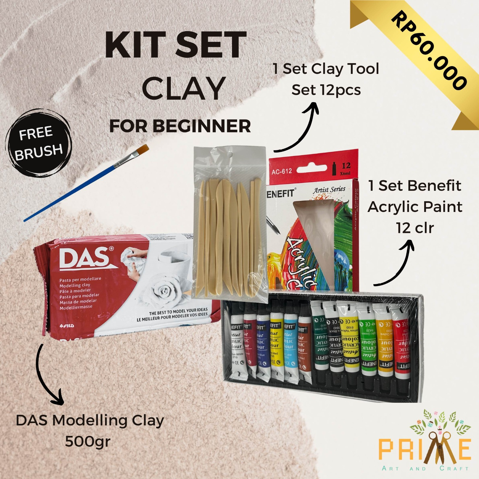 Jual DIY BEGINNER clay kit / paket DIY clay anak | Shopee Indonesia